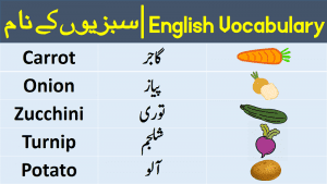 Vegetables Names in Urdu and English with Pictures