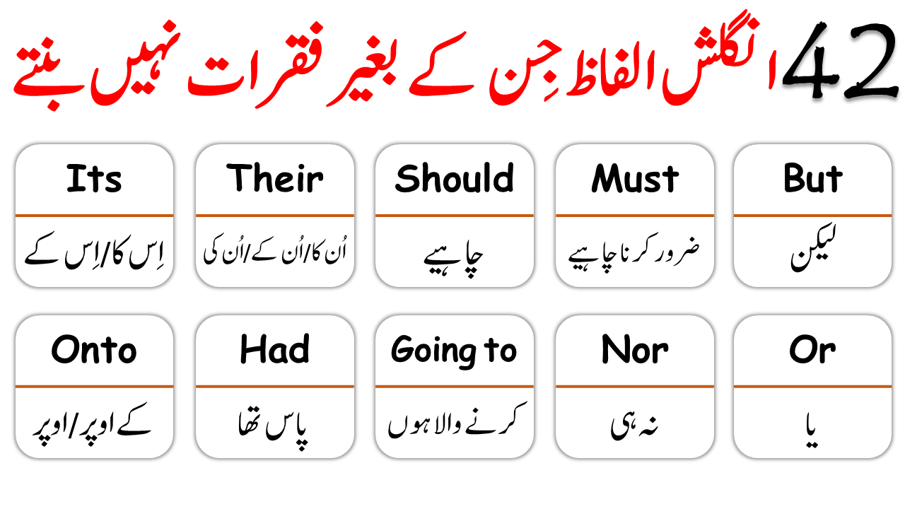 42 Basic Vocabulary Words For Making English Sentences 42 Basic Vocabulary Words For Making English Sentences