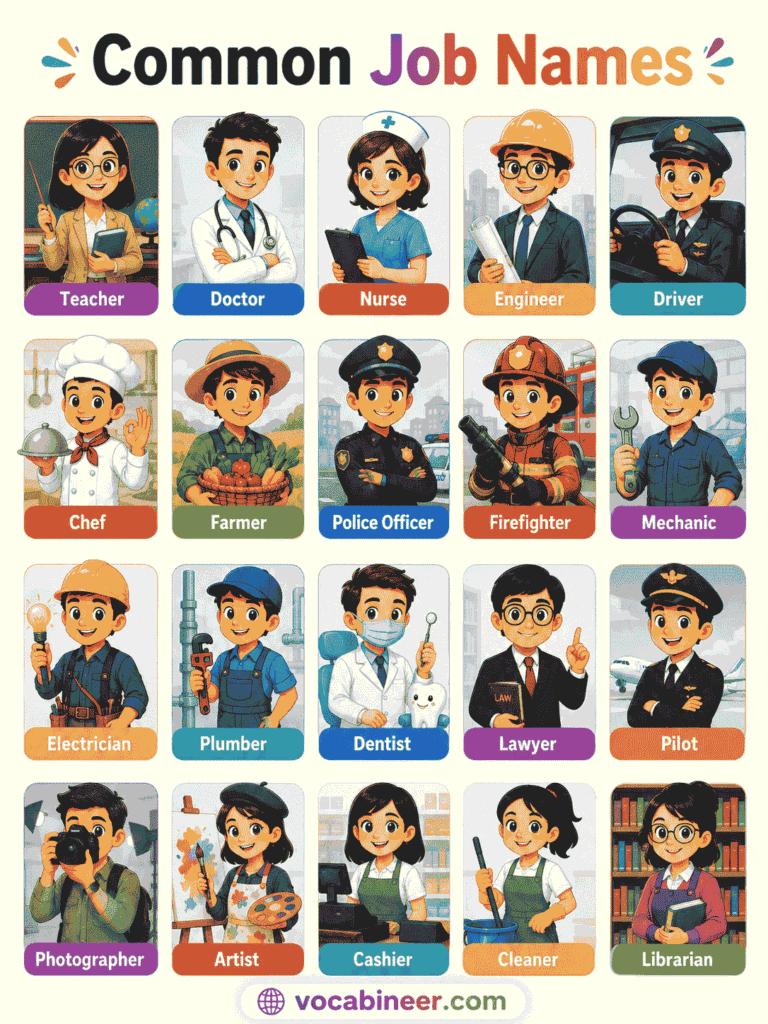 100+ Professions Names in English with Pictures