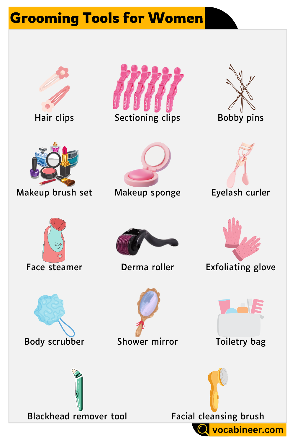 100+ Best Grooming Tools Name for Women with Pictures