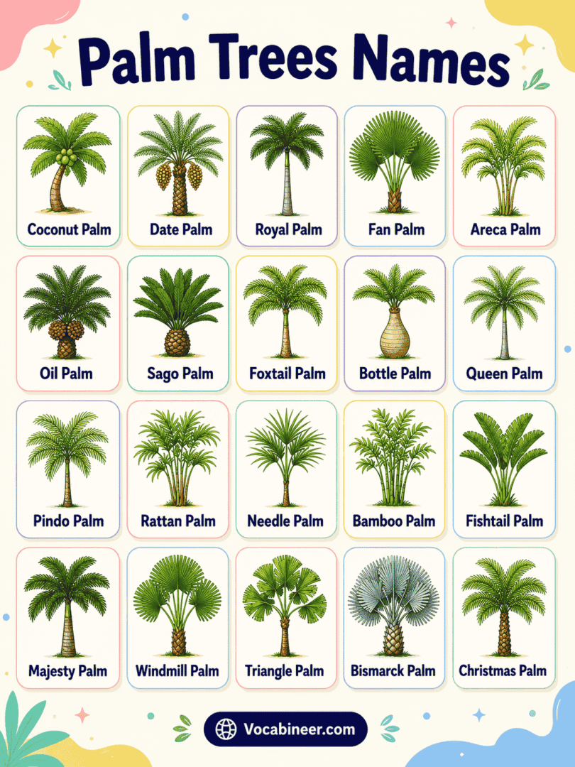 Types of Palm Trees with Names and Pictures