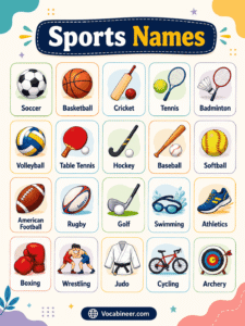 100 Different Types of Sports in English with Pictures