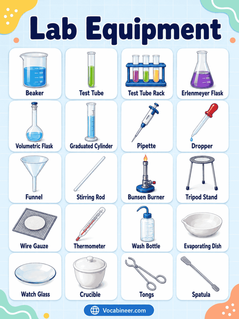 50+ Lab Equipment Names in English with Pictures