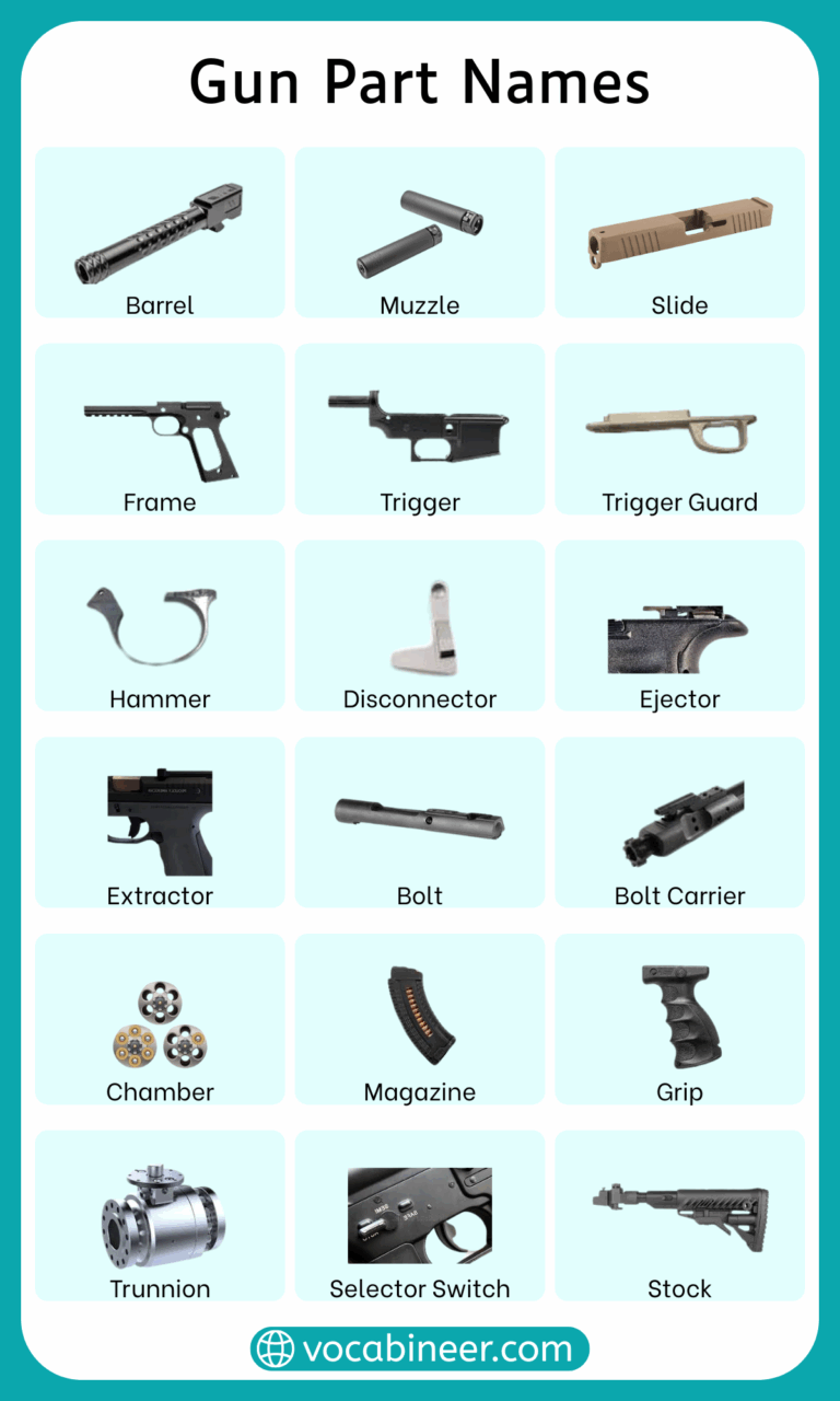 Parts of a Gun – Names of Gun Parts with their Functions