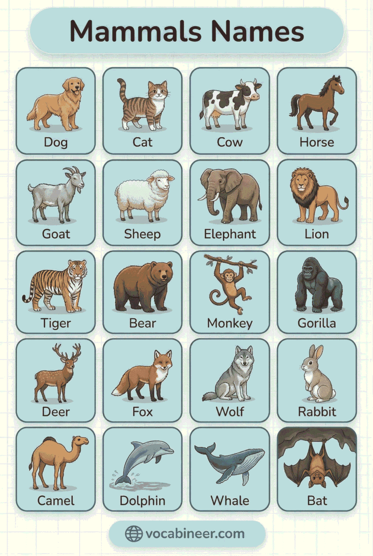 Mammal Animals Name: List of 90 Animals with their Pictures