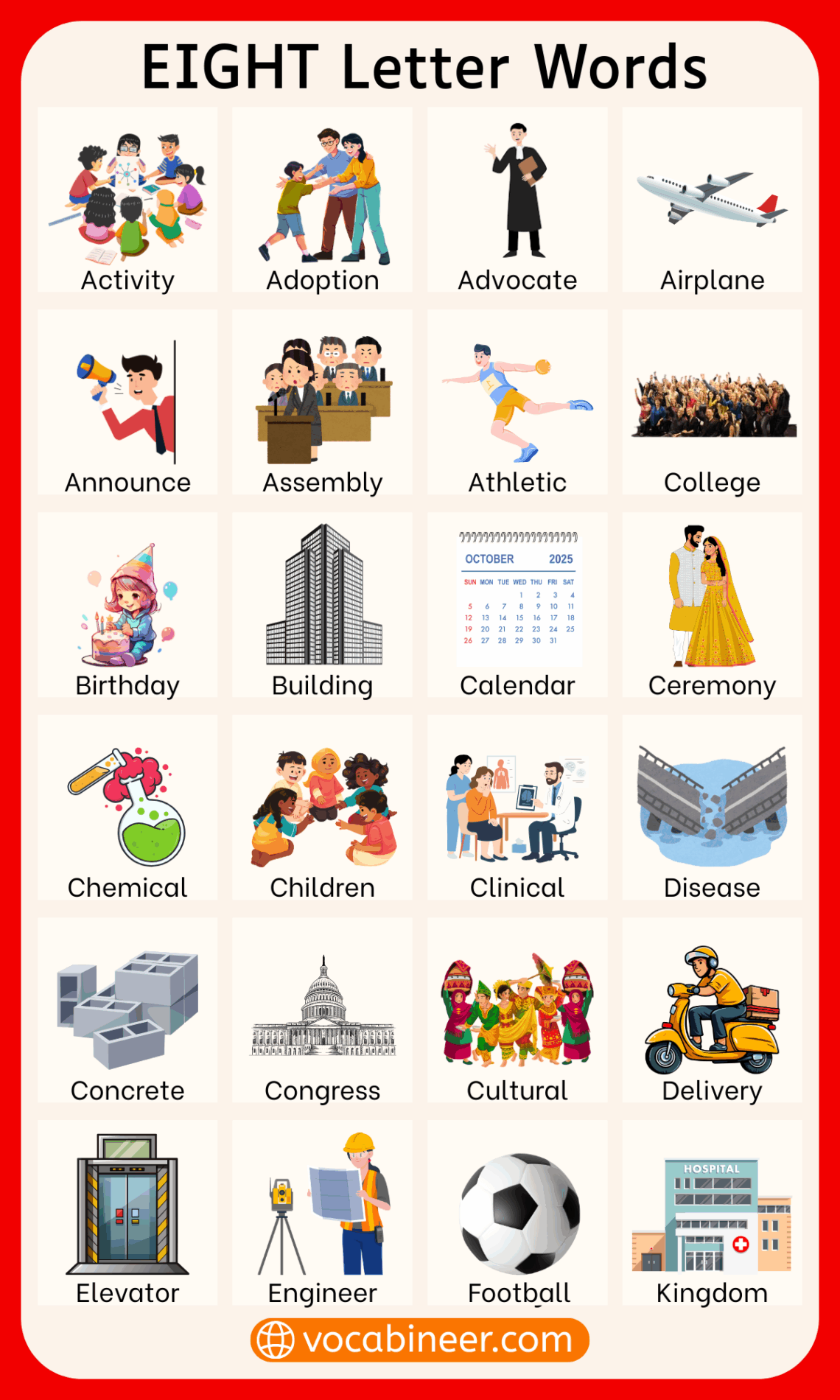 8 Letter Words in English: 1200+ Useful Examples for Learners