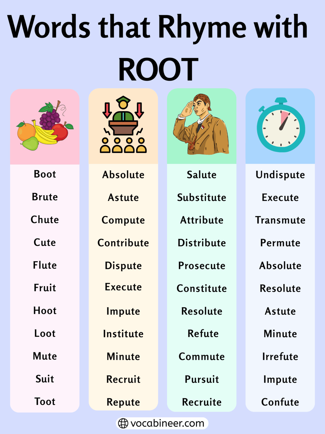 773 Creative Rhymes for Root for Poems