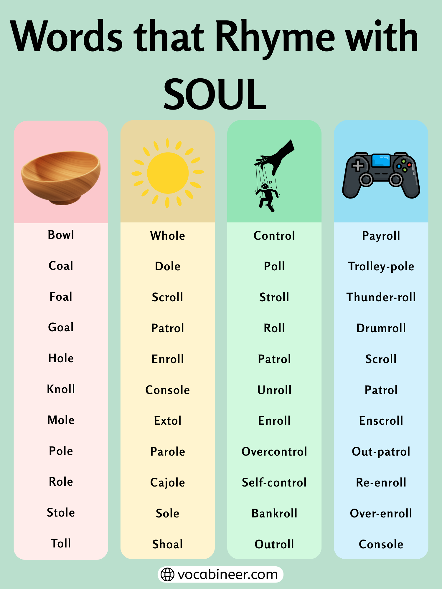 Inspiring Words That Rhyme with Soul: 730+ Poetic Rhymes