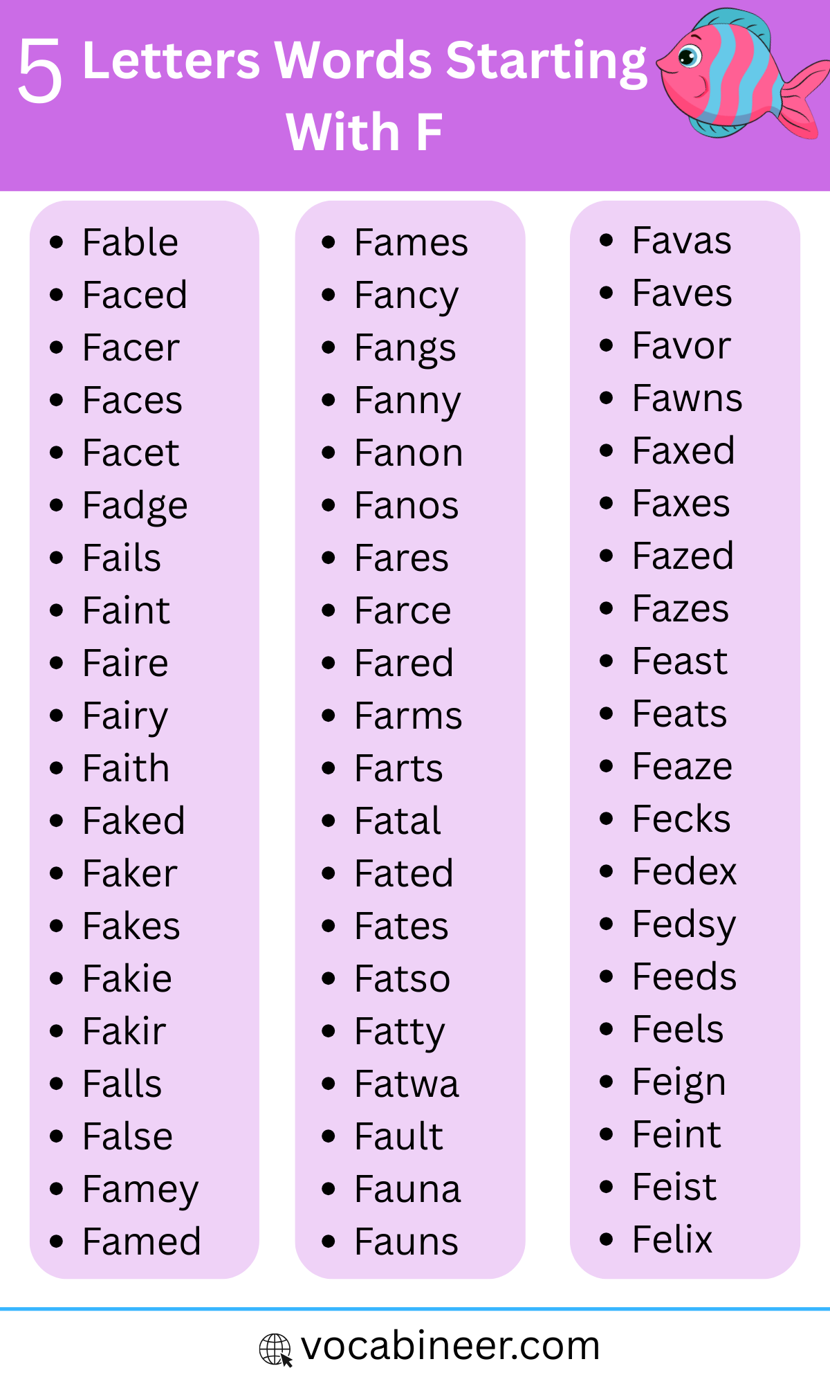 5 Letter Words Starting With F 220 Common F Words In English 5 Letter Words Starting With F 220 Common F Words In English