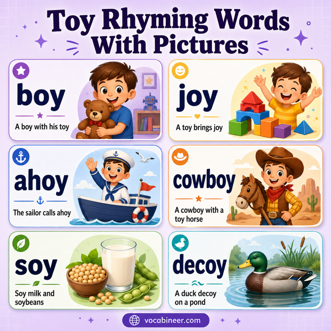 Rhymes with Toy for Poems: 731 Perfect, Near and Slant Rhymes