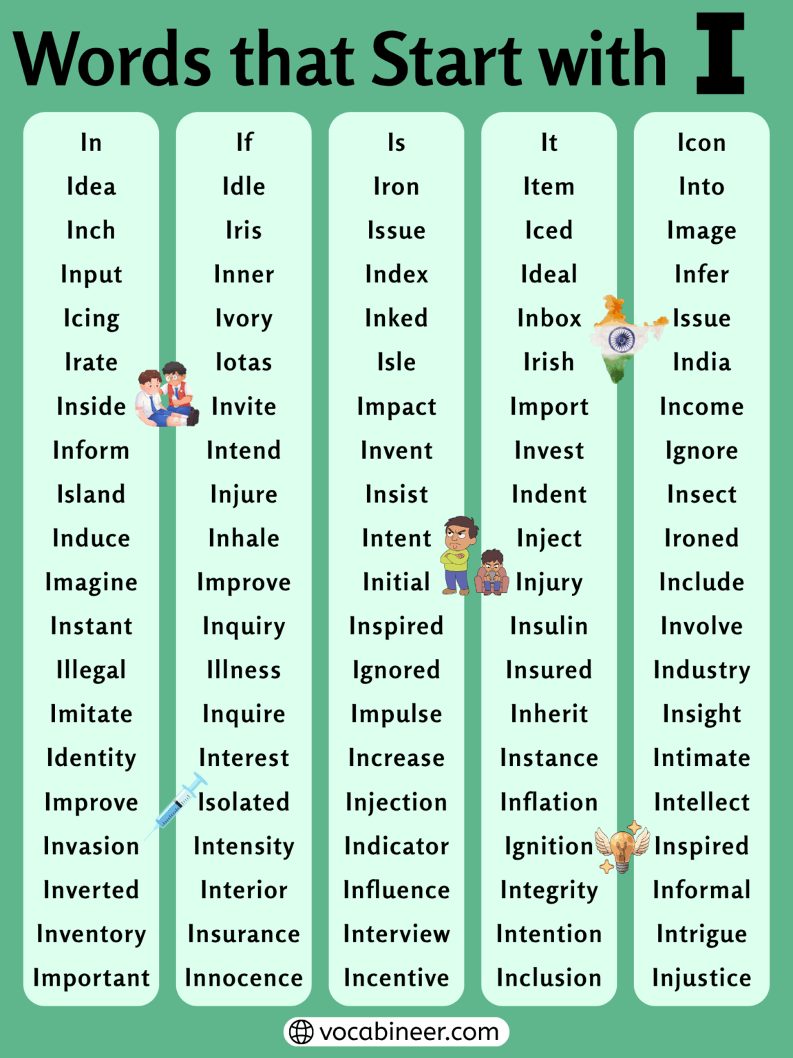 Words That Start with I | 666 English Words and their Meanings
