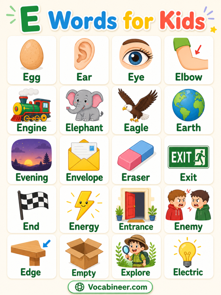 400+ Words That Start with E in English