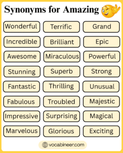 Synonyms For Amazing: List of 112 Amazing Words In English