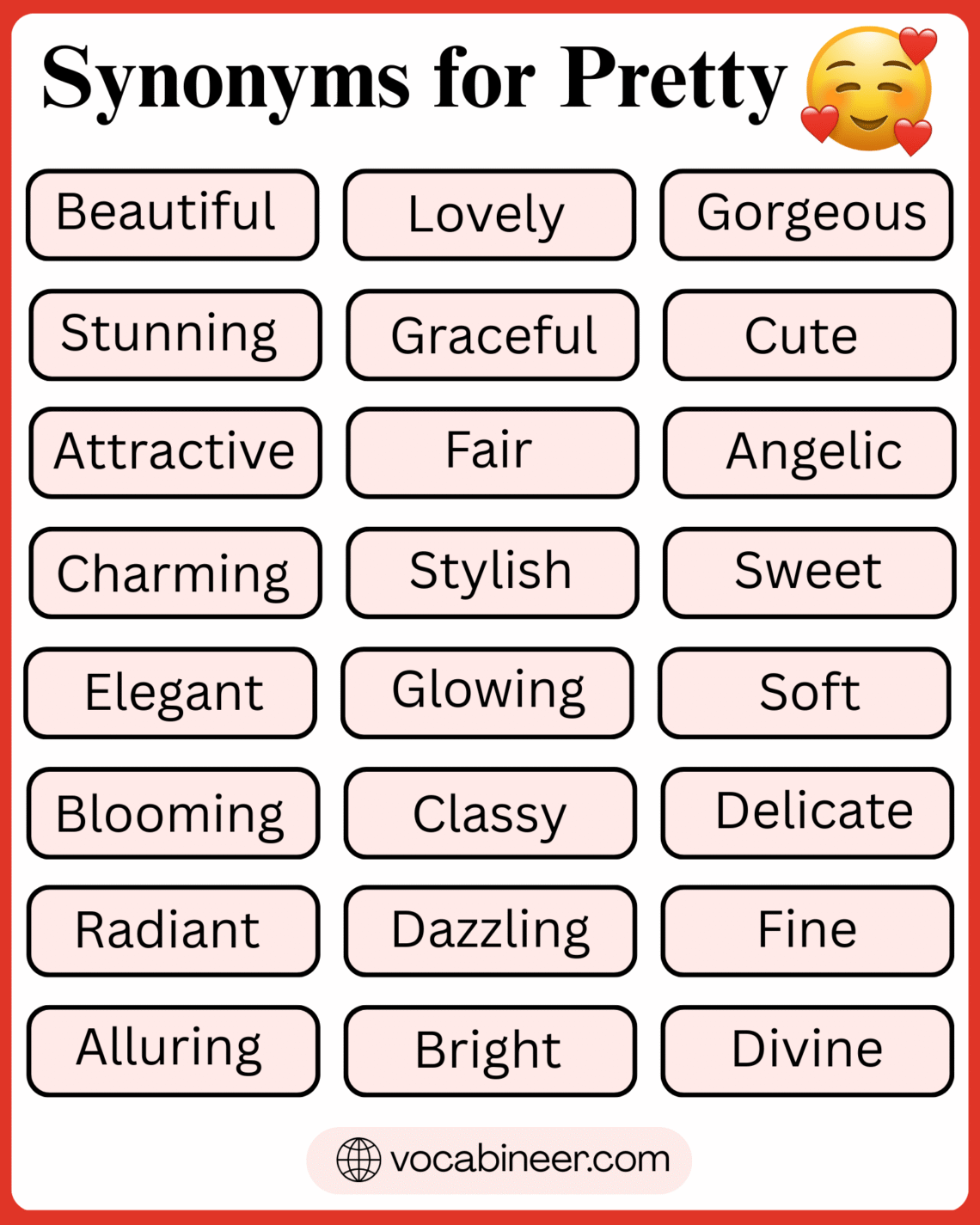 Synonyms For Pretty: List of 119 Pretty Words In English