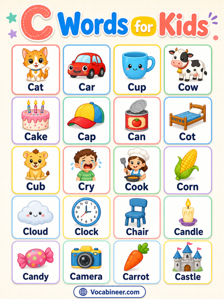 Words That Begin with C | 400+ Common Words List in English