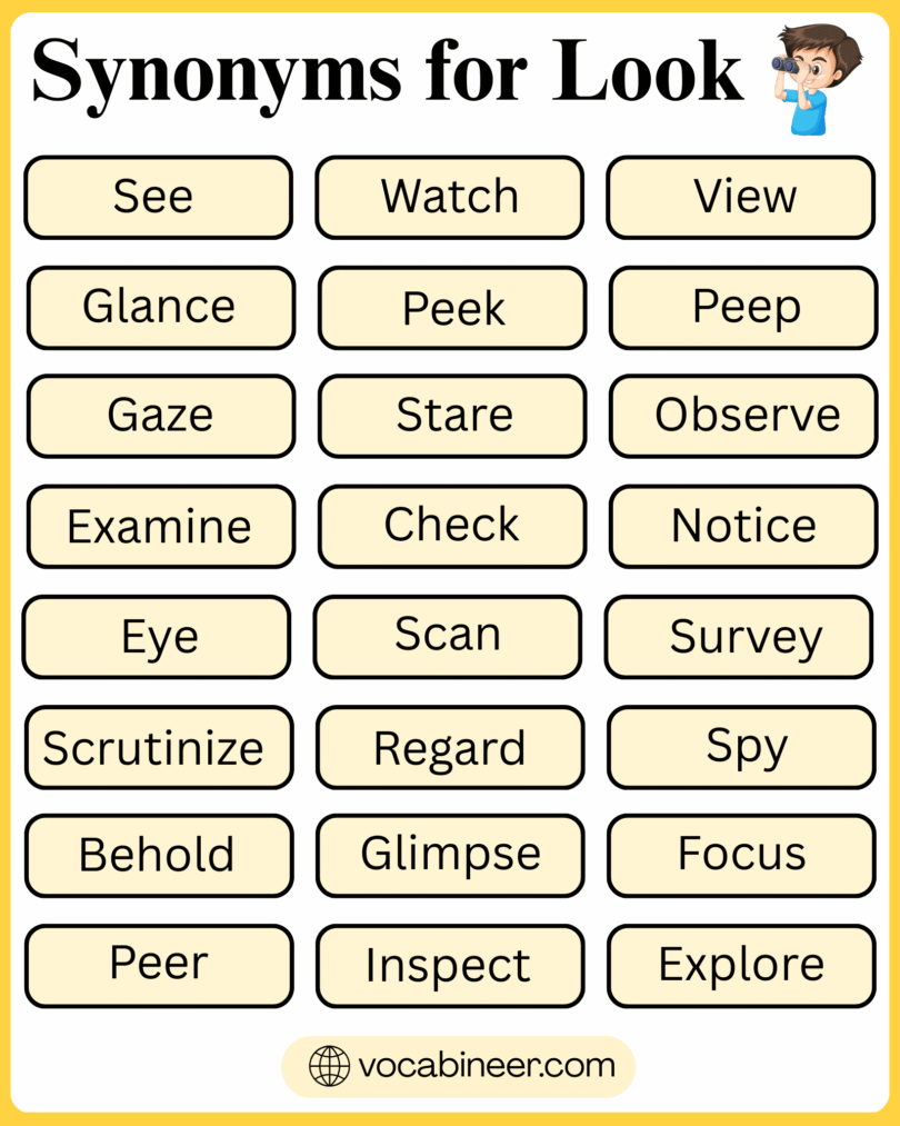 Look Synonyms: 80+ Words To Replace Look in English