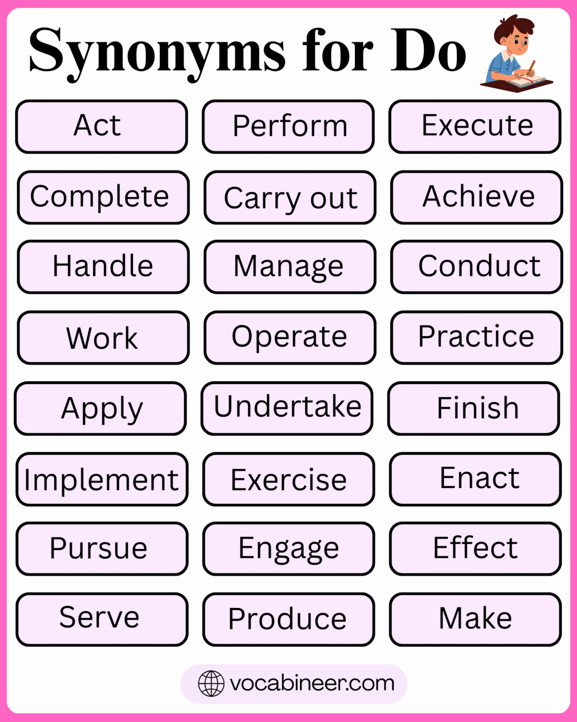 Synonyms For Do: List of 92 Words For Do in English
