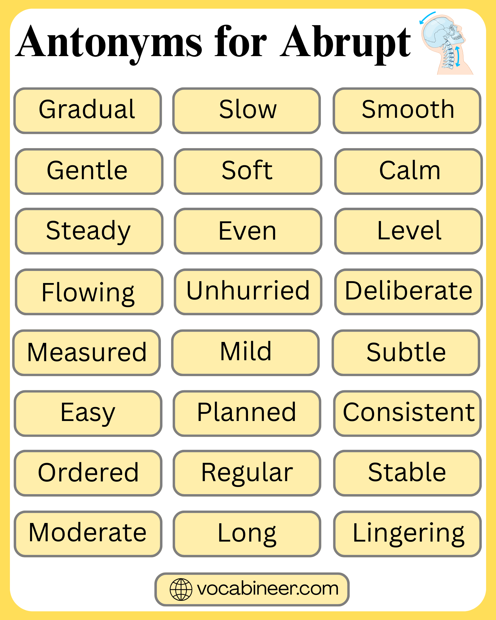 Antonyms for Abrupt: Opposite Words With Meanings in English