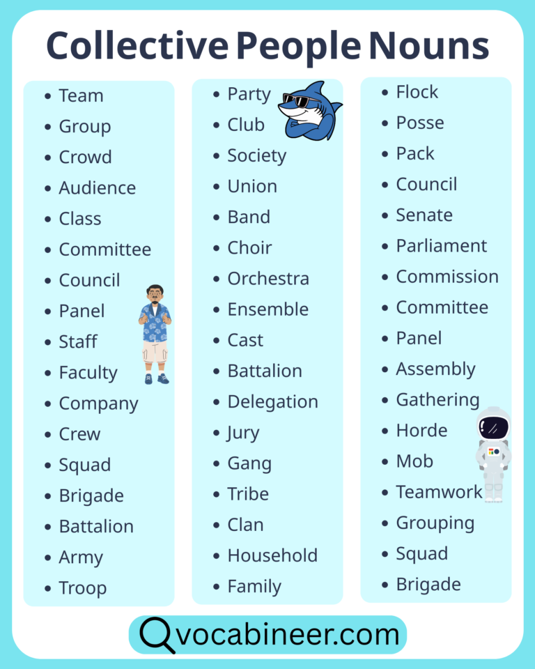 100 Examples of Collective Nouns for People in English