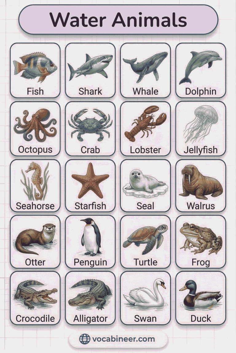 Water Animals Name: 100+ Animals List with Their Pictures
