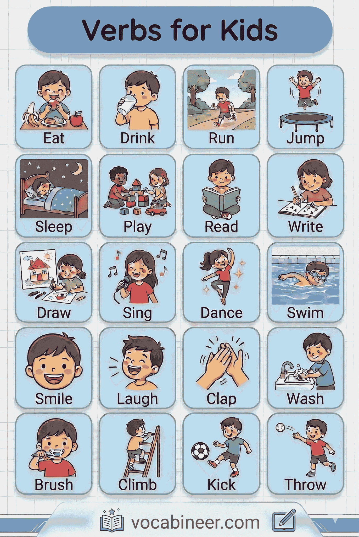 1000+ Verbs in English with Meanings | Complete A to Z List