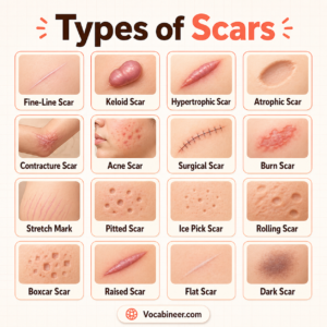 Types of Scars: 40 Scar Names with Pictures