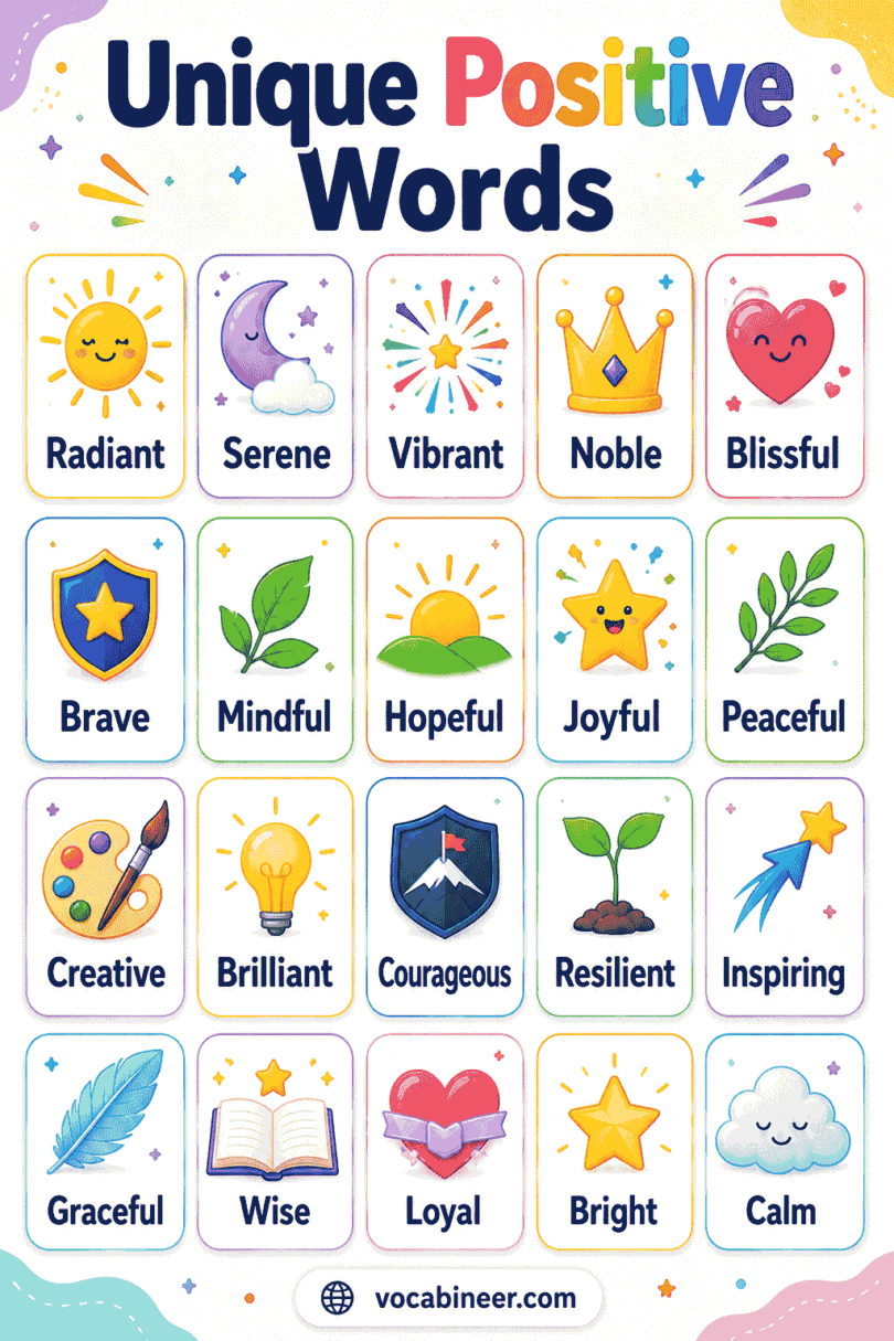 500+ Positive Words List with Meanings and Examples