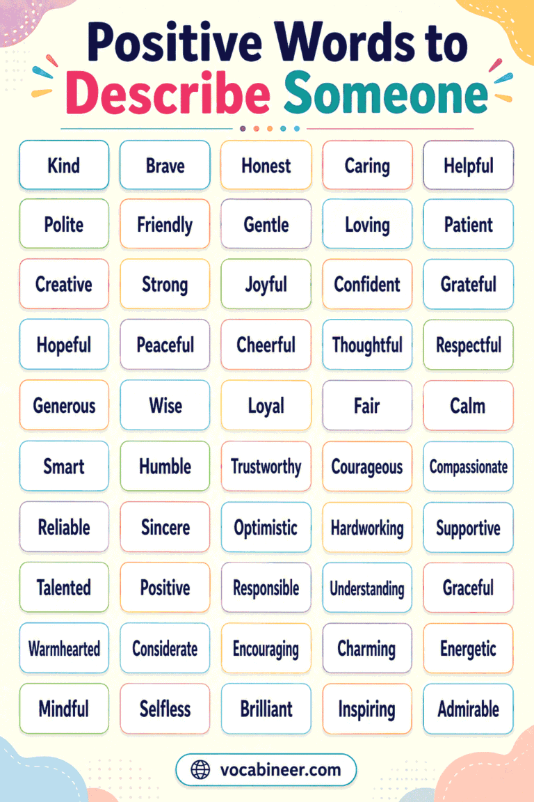 500+ Positive Words List with Meanings and Examples