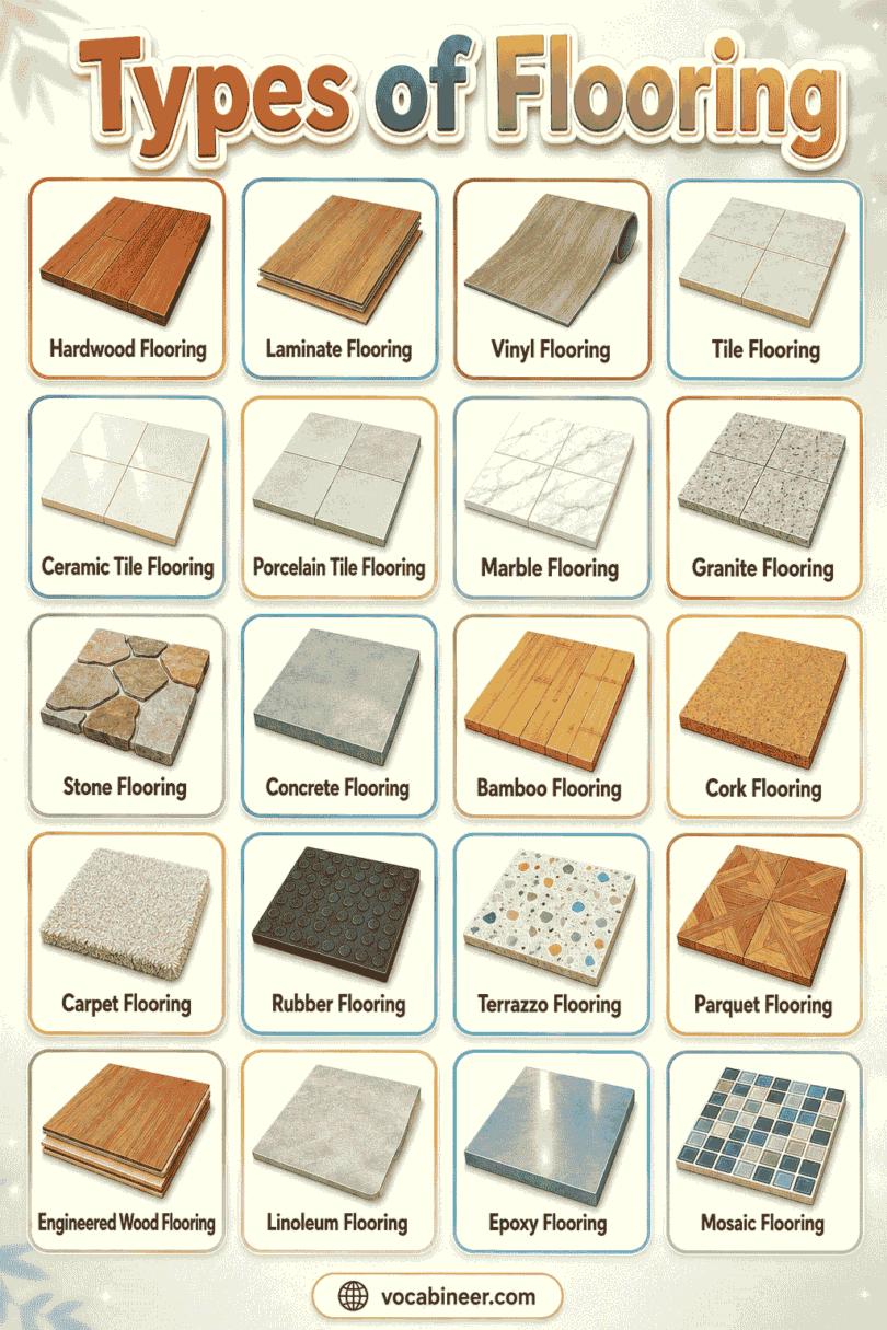 30+ Types of Flooring with Names and Pictures