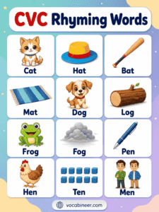Best CVC Rhyming Words for Kids With Examples