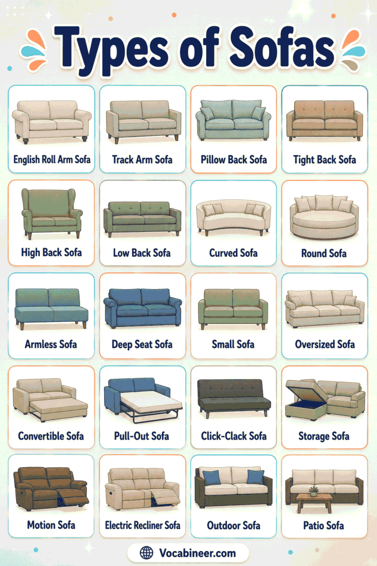 Popular Sofa Types with Pictures and Uses