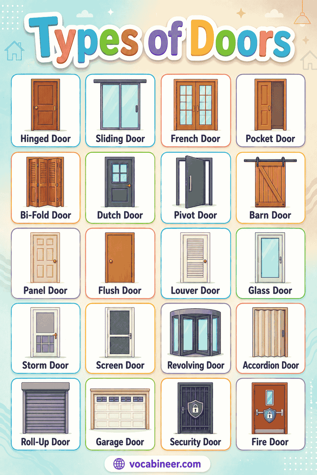 Different Types of Doors Names Explained with Pictures