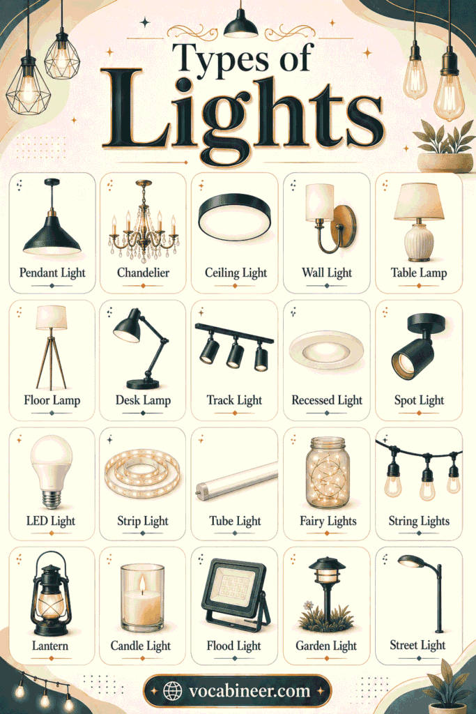 Different Types of Lights with Uses and Pictures Explained