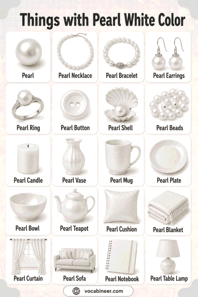 100+ Common Pearl White Things Names with Pictures