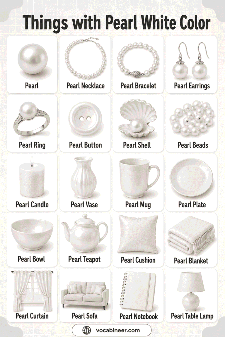 100+ Common Pearl White Things Names with Pictures