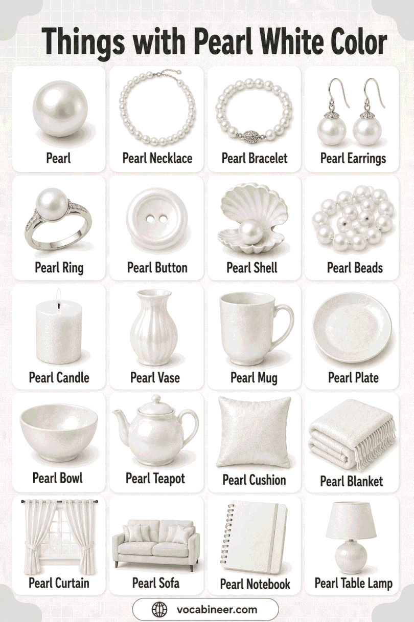 100+ Common Pearl White Things Names with Pictures