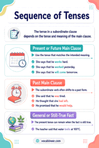 Sequence of Tenses: Rules, Backshift and Examples